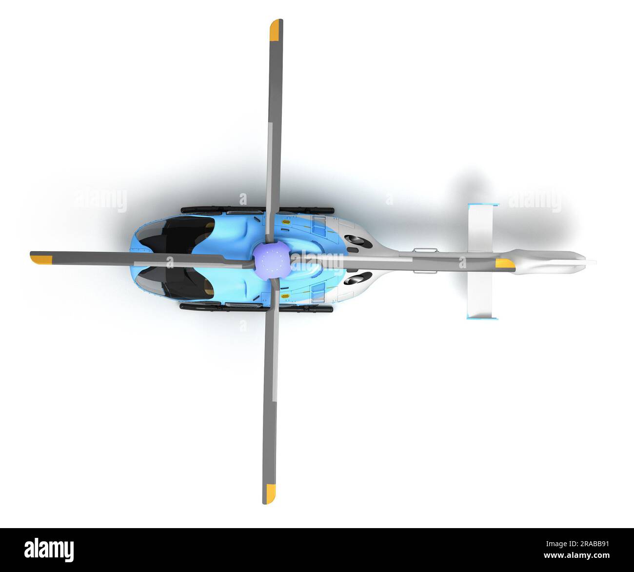 multipurpose passenger helicopter for air transportation top view 3d ...