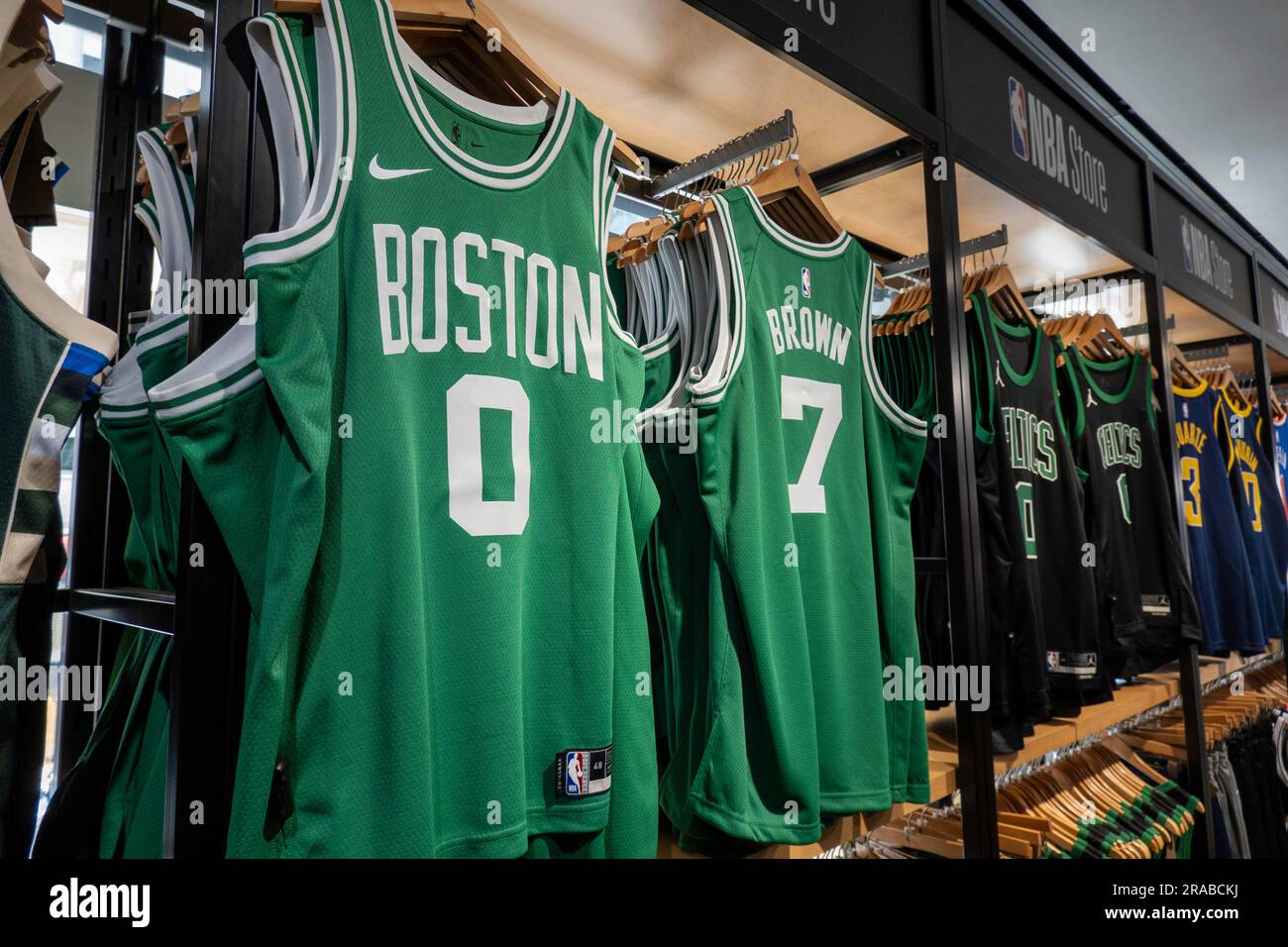Branded Merchandise at the NBA Flagship Store on 545 Fifth Avenue, New ...