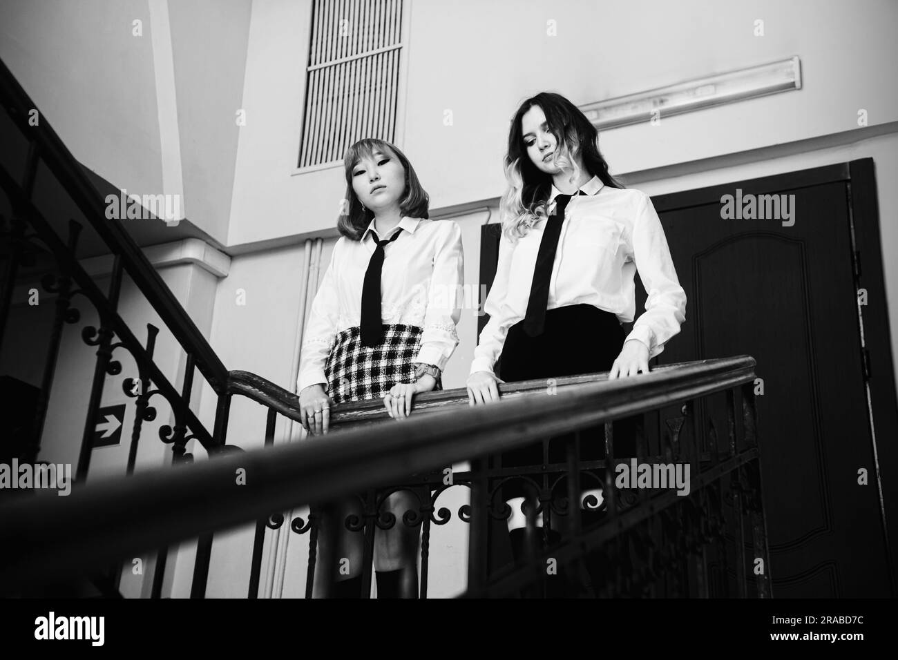 Teenager school uniform sad Black and White Stock Photos & Images - Alamy