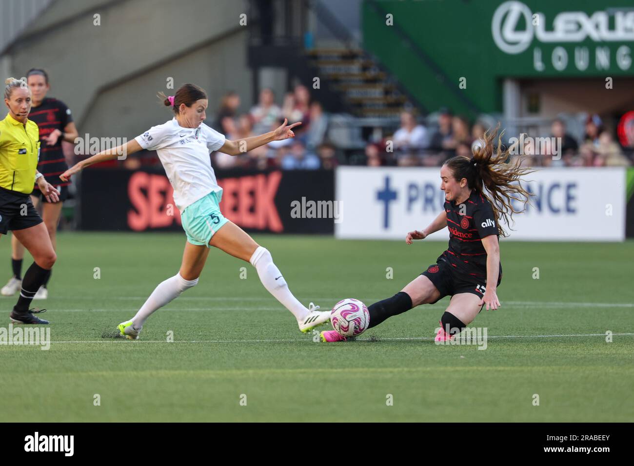 July 1, 2023; Portland, Oregon, USA; NWSL match between Portland Thorns ...