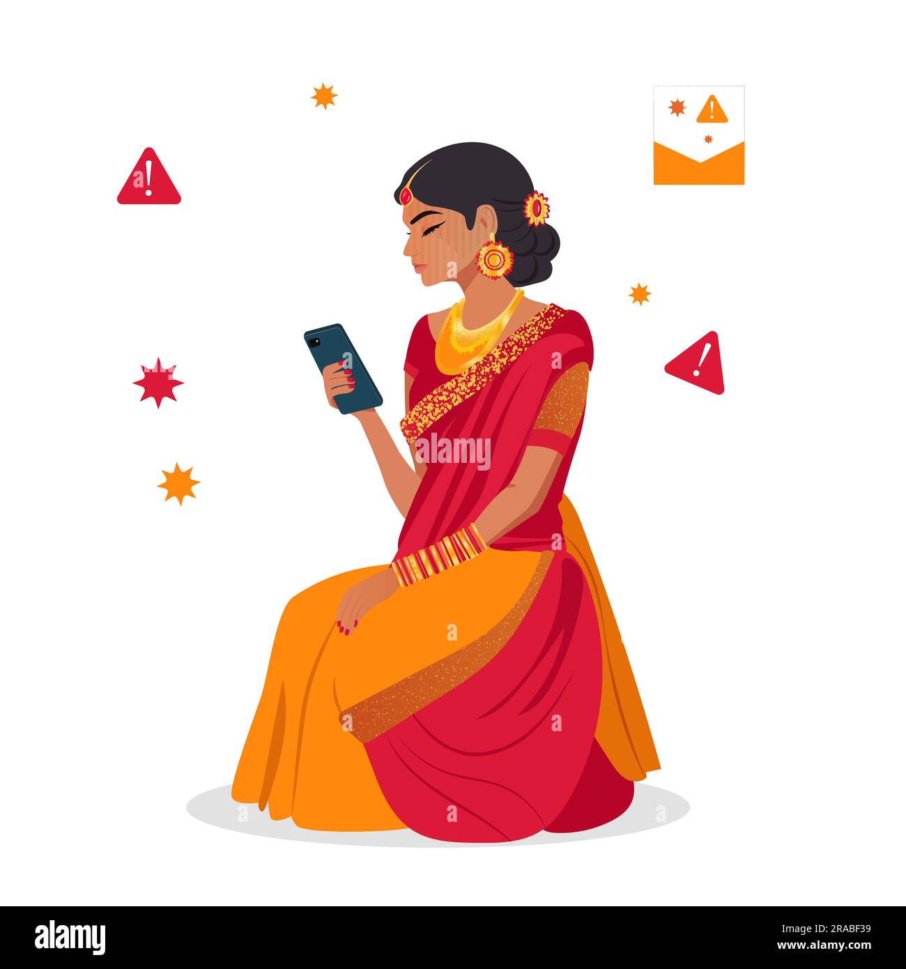Woman spam on internet Stock Vector Images - Alamy