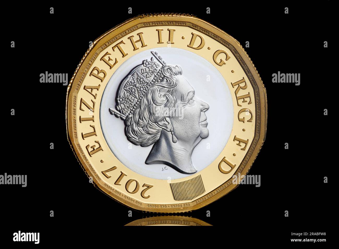 A 12 sided one pound coin which replaced the old style round pound in ...