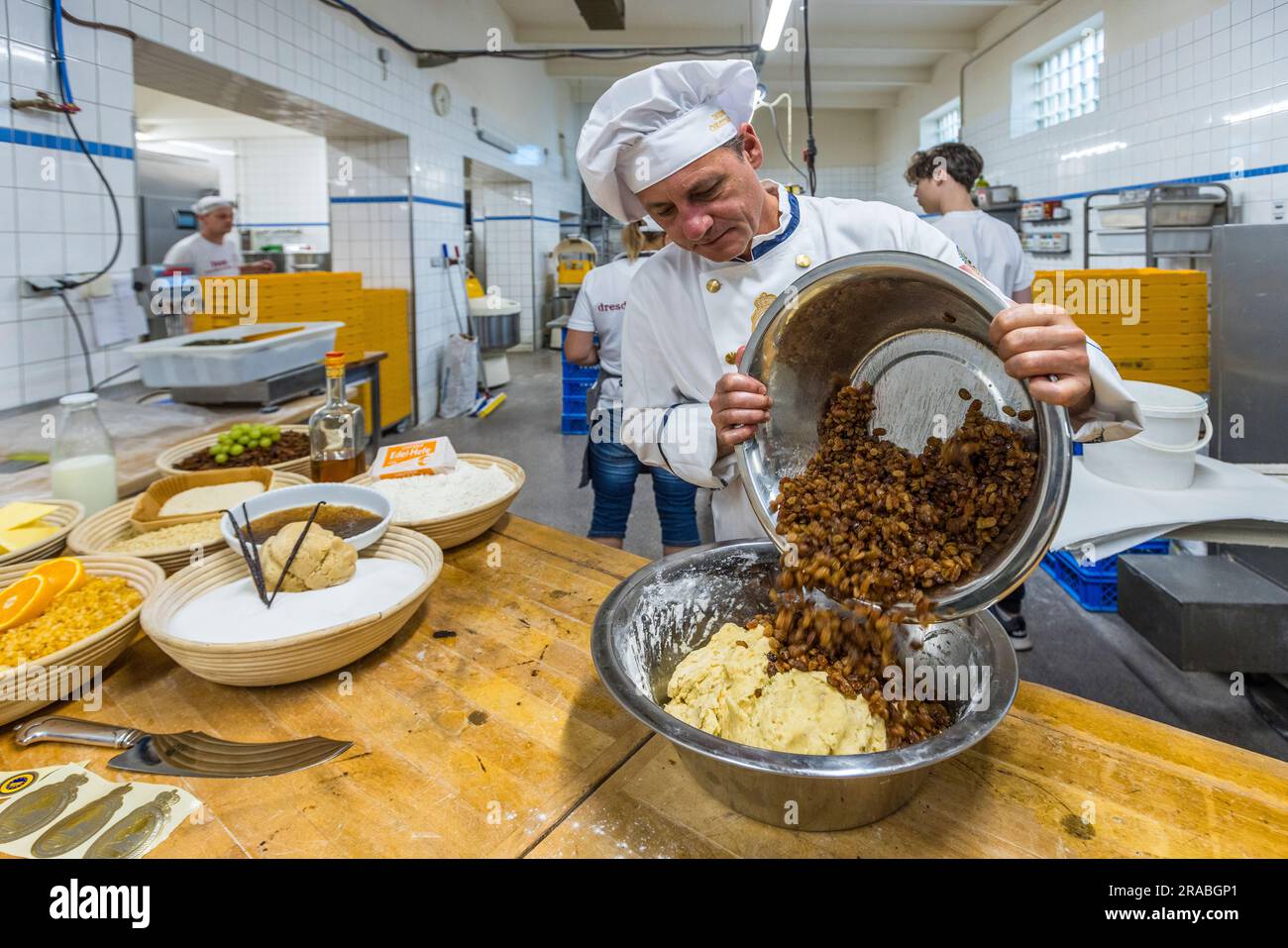 Production of an original Dresden Christstollen in Dresden, Germany ...