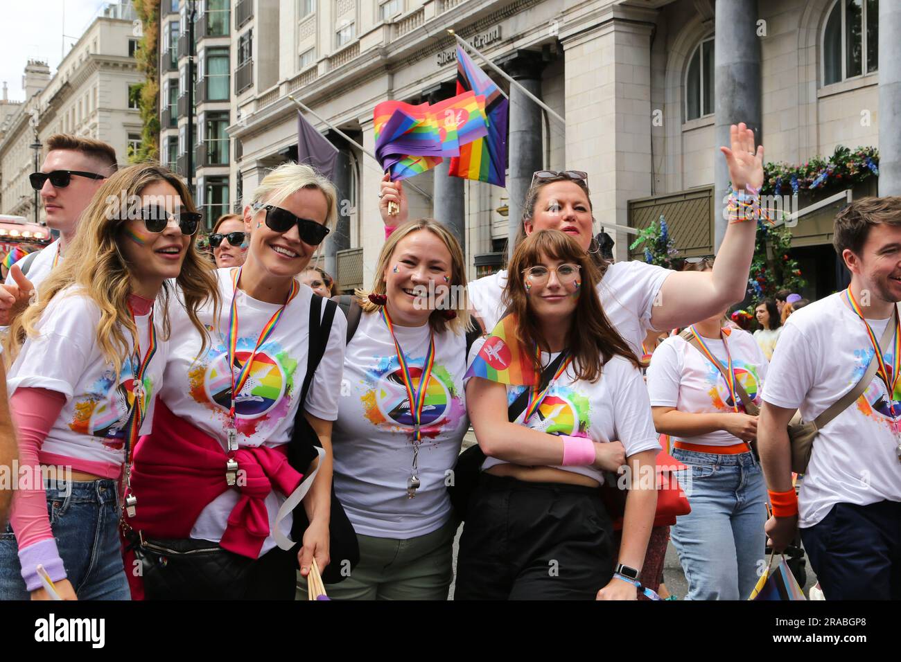 The Independent marching in Pride In London Parade- July 1st 2023 Stock ...