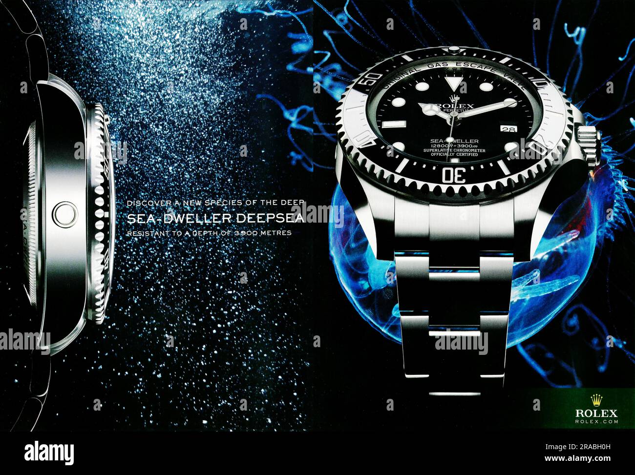 2008 Rolex Sea-Dweller Deepsea watch ad Stock Photo - Alamy