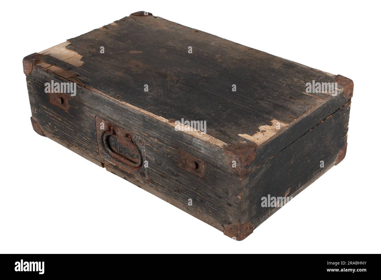 WW2 German Army ammunition wooden crate. Isolated on white background ...