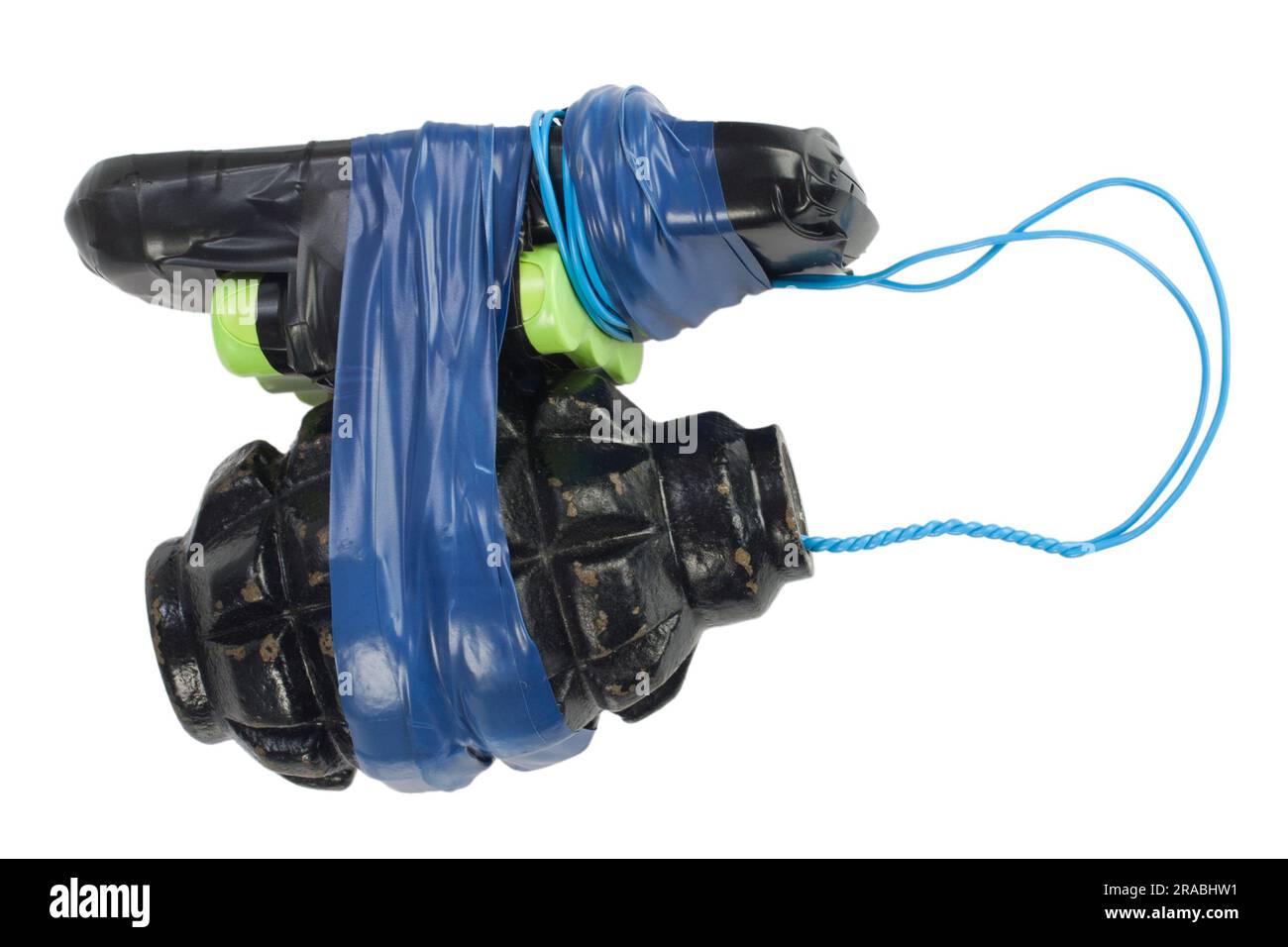 Improvised Explosive Device (IED) made from hand grenade with cell ...