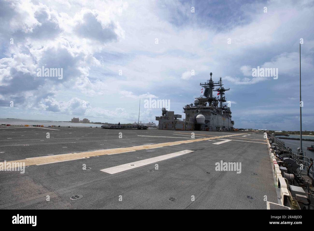 NASSAU, The Bahamas (July 1, 2023) The USS Wasp (LHD 1) departs the ...