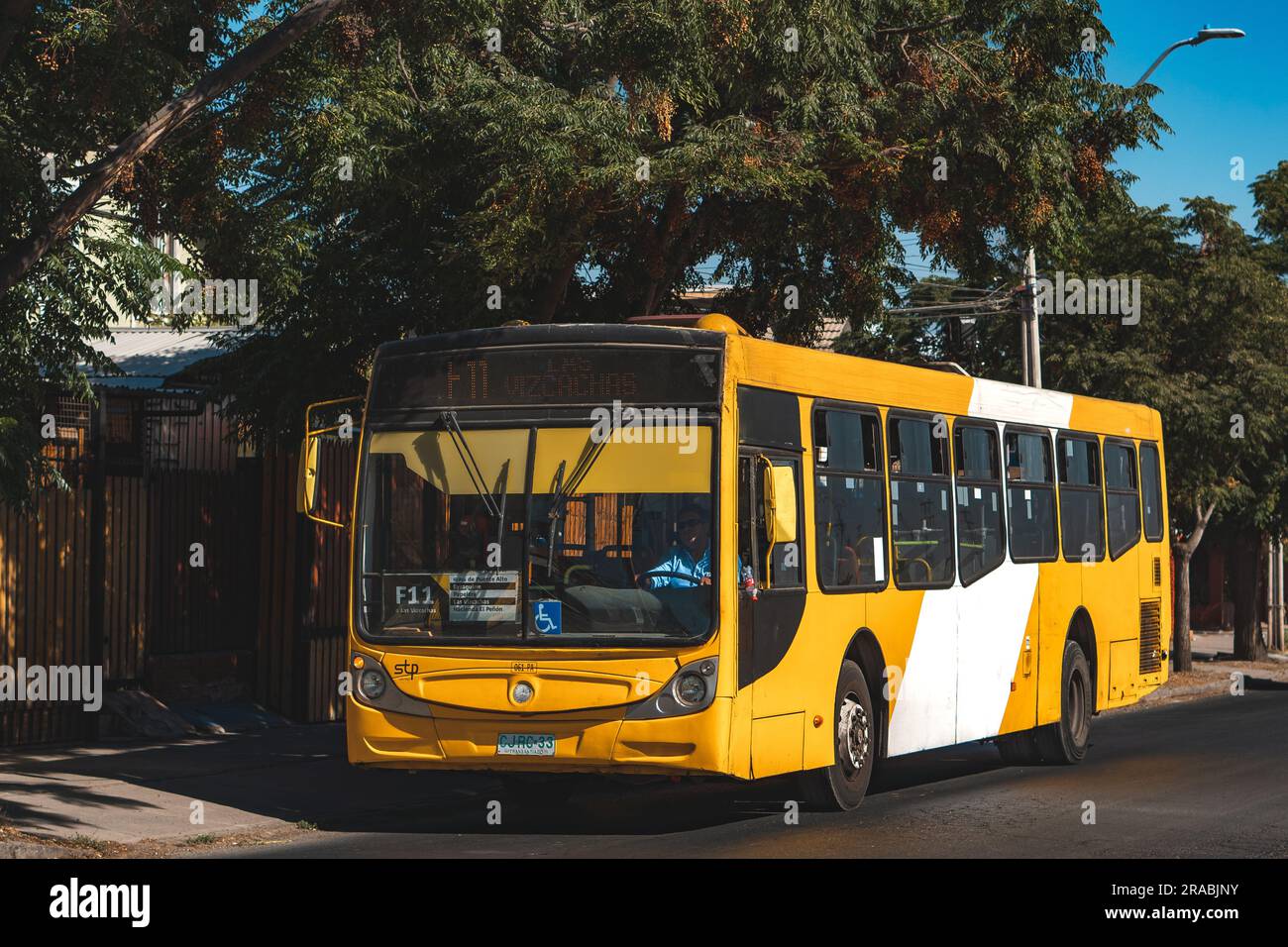 Santiago, Chile - February 27 2023: a public transport Transantiago, or ...