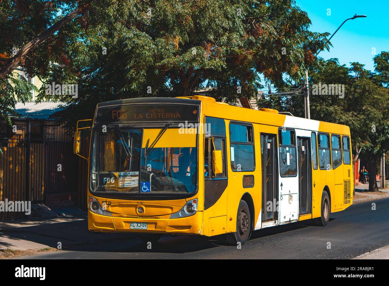 Santiago, Chile - February 27 2023: a public transport Transantiago, or ...