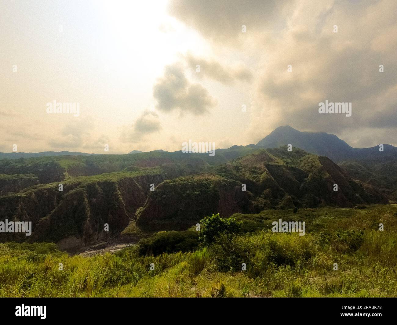 A mountain formed from the destruction of Mount Pinatubo in Zambales ...