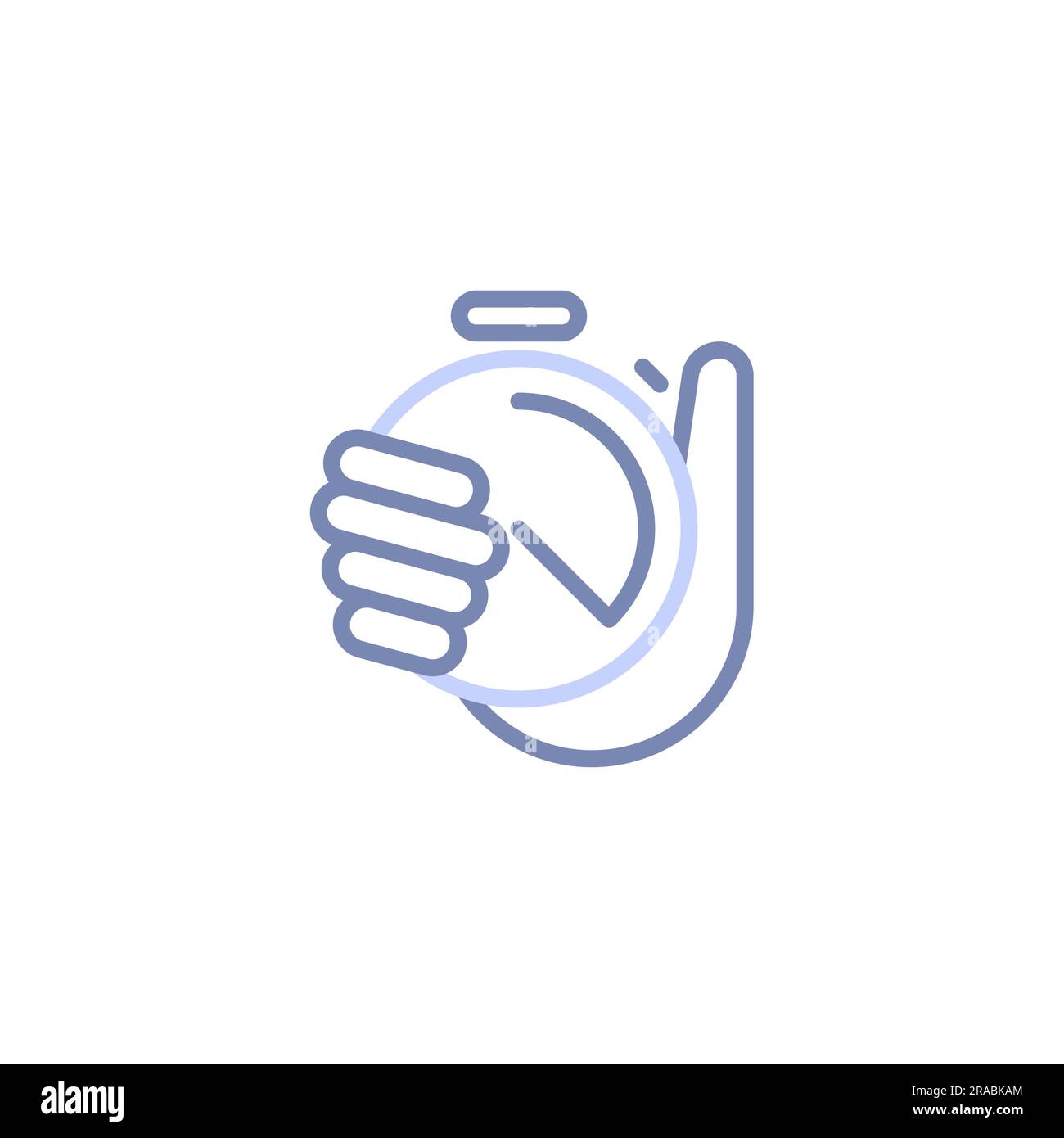 Tracking Time with a Hand Stopwatch for Efficiency Stock Vector Image ...