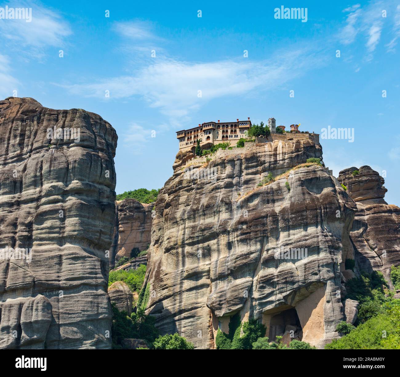 Summer Meteora - important rocky Christianity religious monasteries ...
