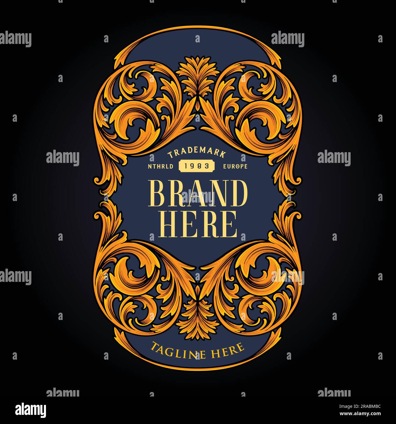 Elegant floral engraved symmetrical pattern vector illustrations for ...