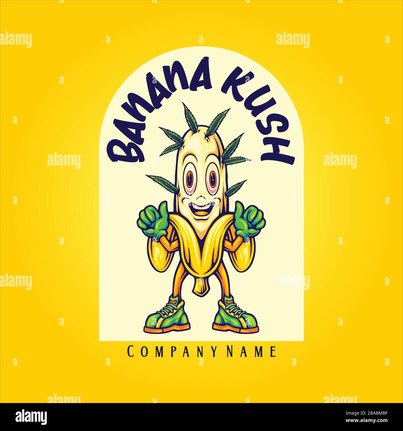 Banana kush strain high life hilarious illustrations vector ...