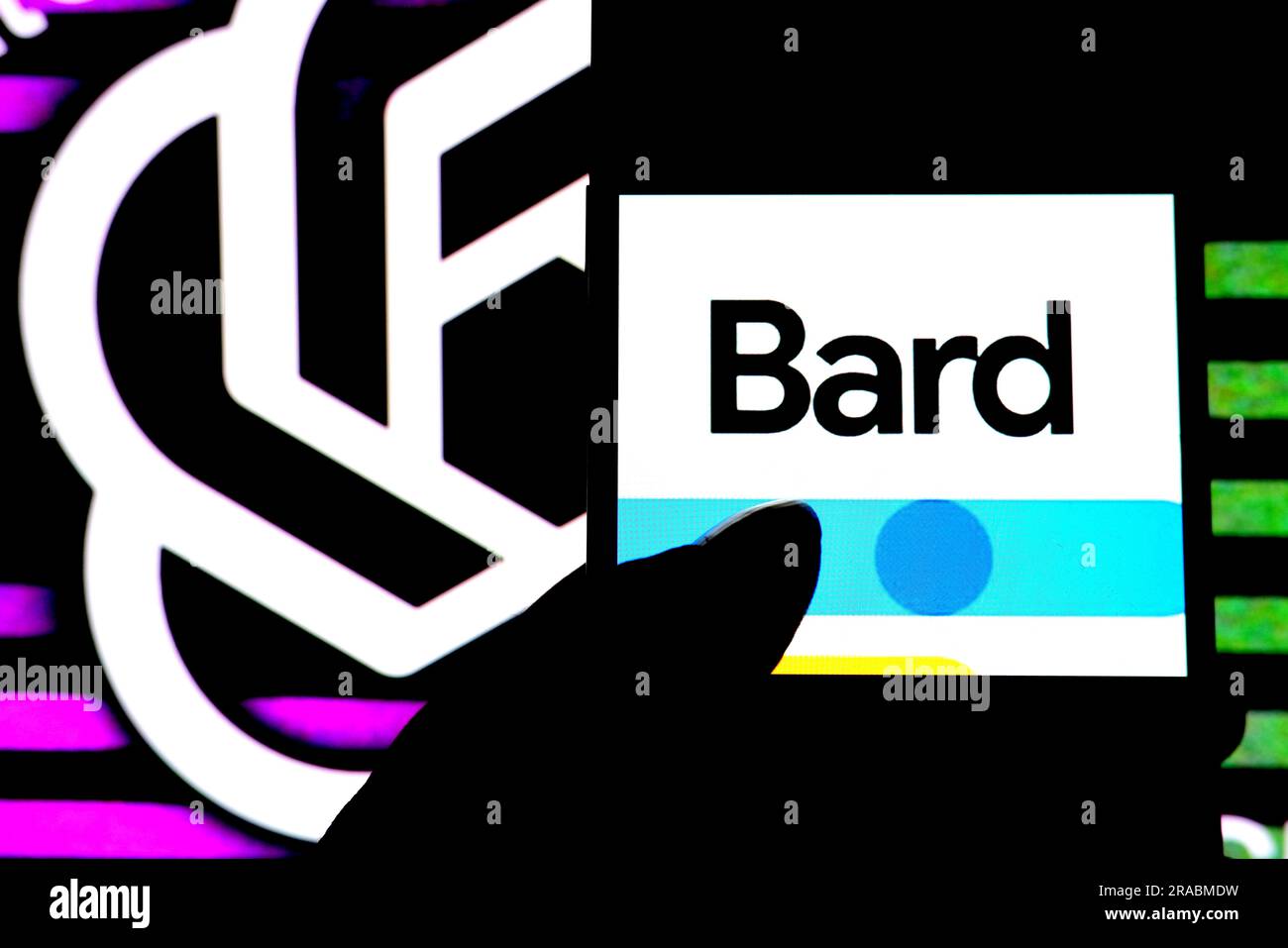 In this photo illustration, a Google BARD AI logo is displayed on a ...