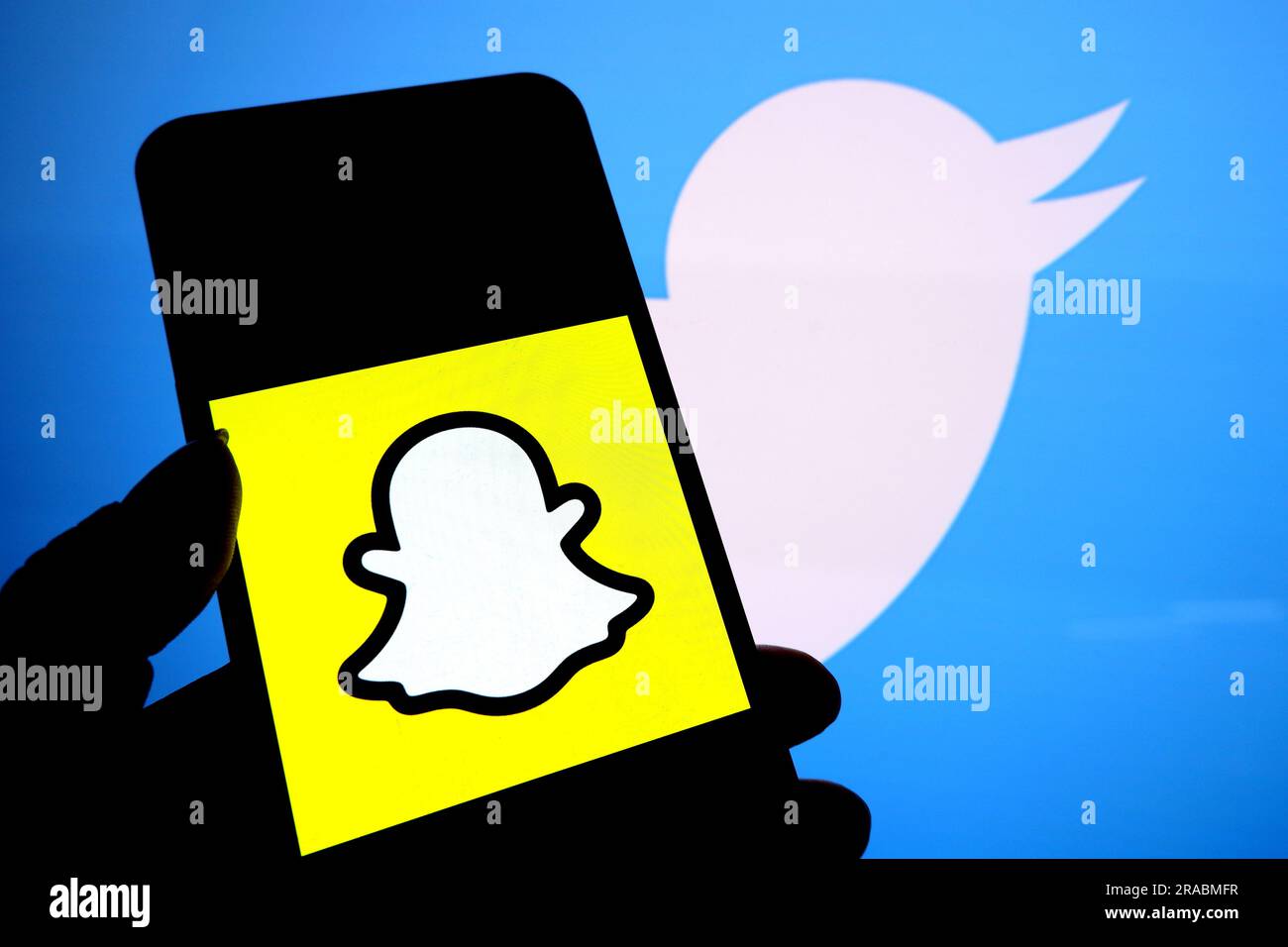 In this photo illustration, a Snapchat logo is seen displayed on a ...