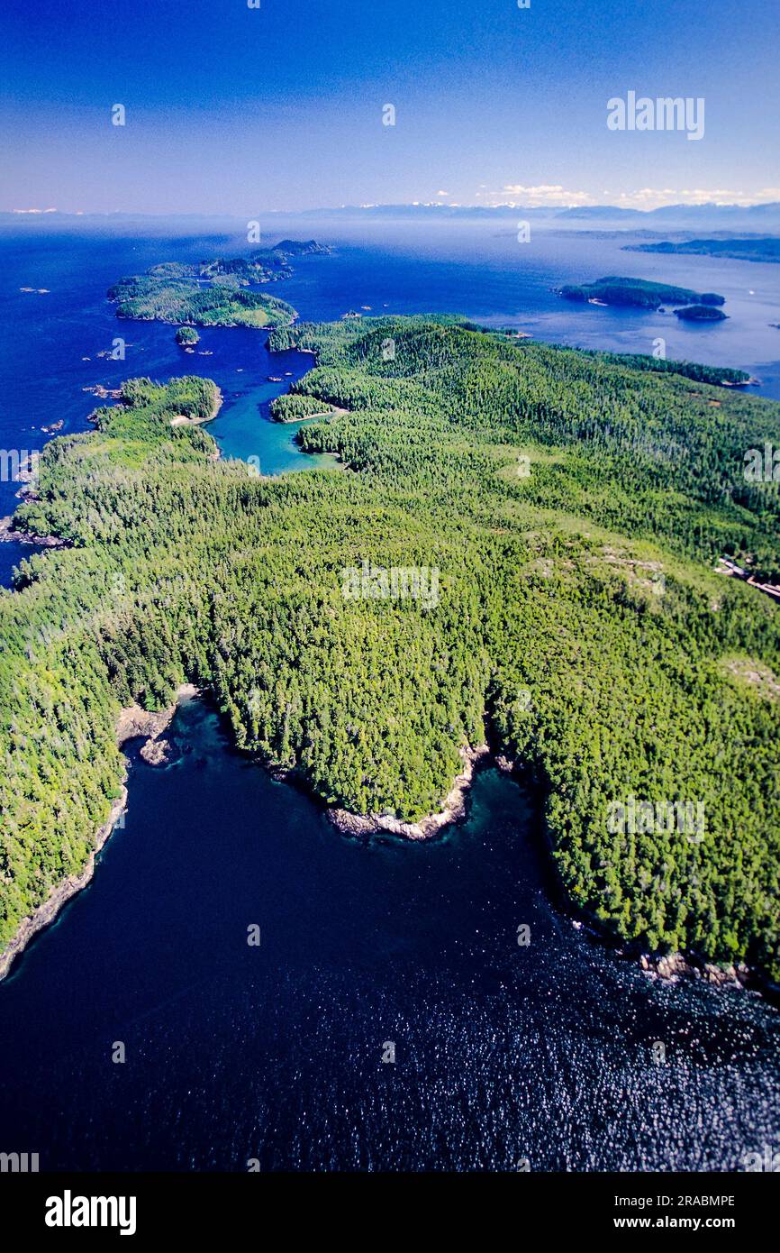 Aerial image of God's Pocket Marine Provincial Park, BC, Canada Stock ...