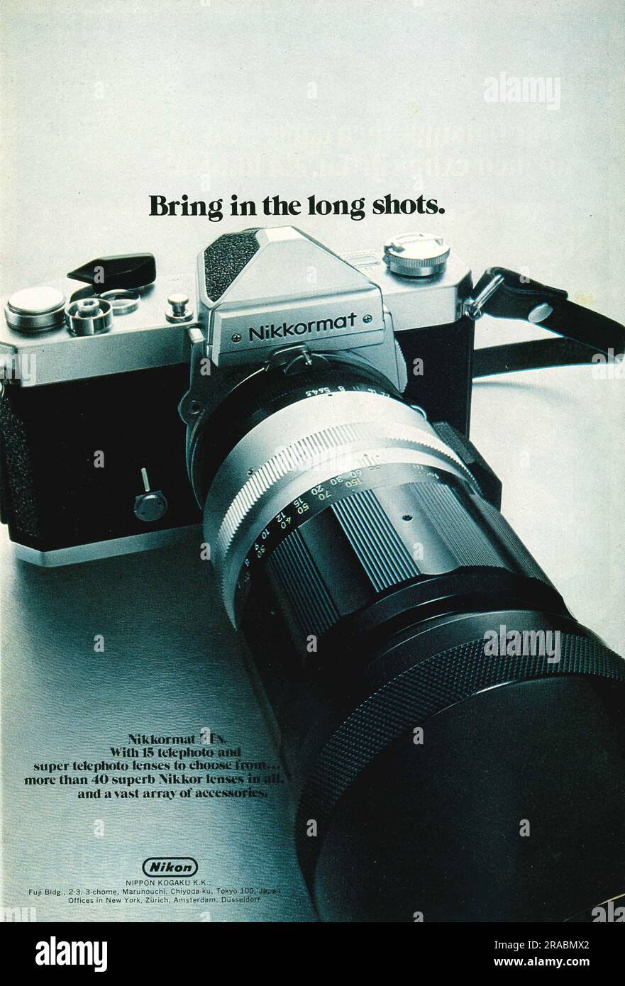 Nikon Nikkormat FTn photocamera advert in a Natgeo magazine December ...