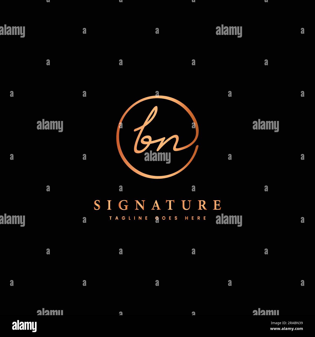 B, N, BN Initial letter handwritten and signature vector logo. Business ...