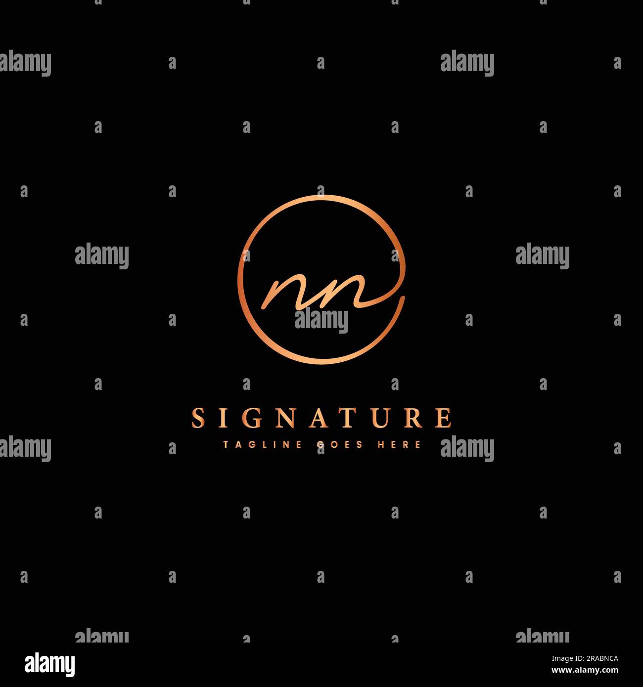 N, NN Initial letter handwritten and signature vector logo. Business ...
