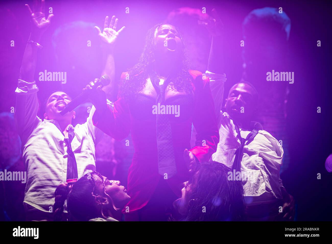 Singer Tokischa during a performance for MADO Madrid Pride 2023 at ...