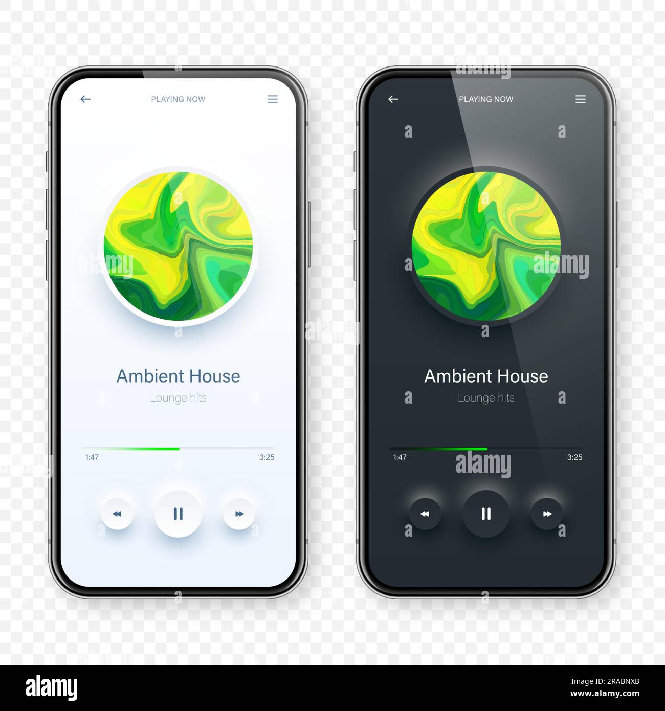 Online audio player user interface, smartphone app UI design. Music ...