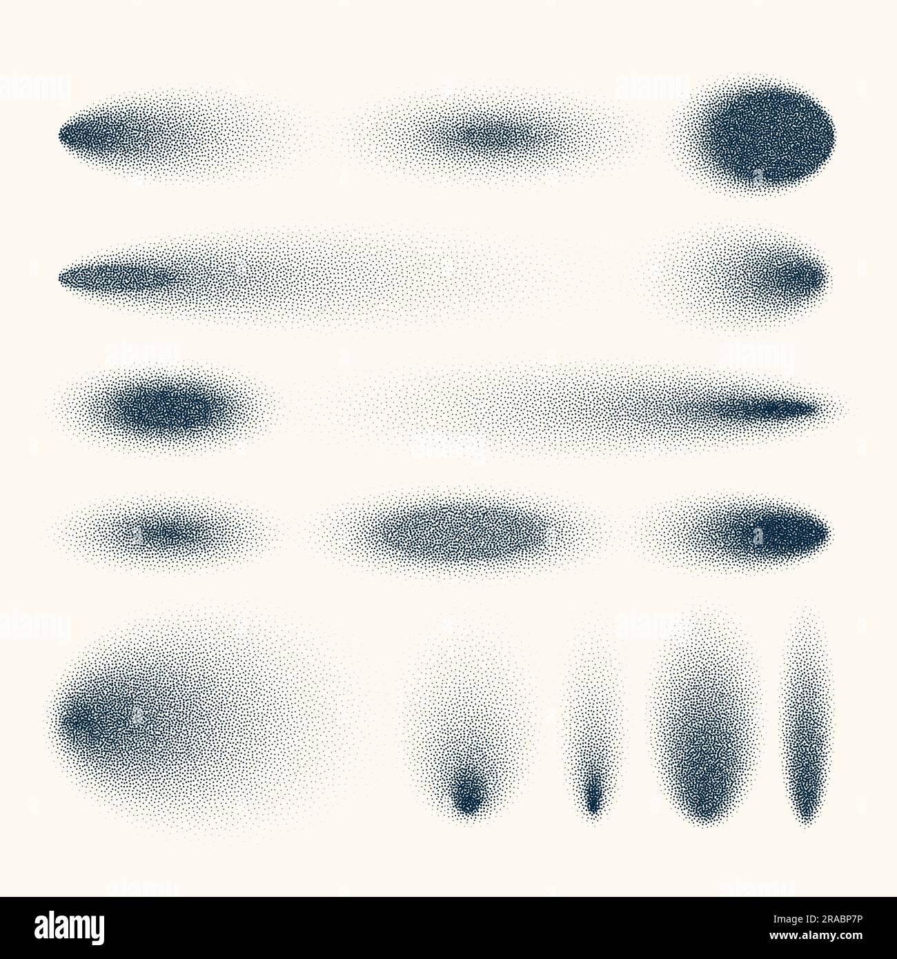 Stipple shadows set, vintage dotted design elements. Fading gradient ...