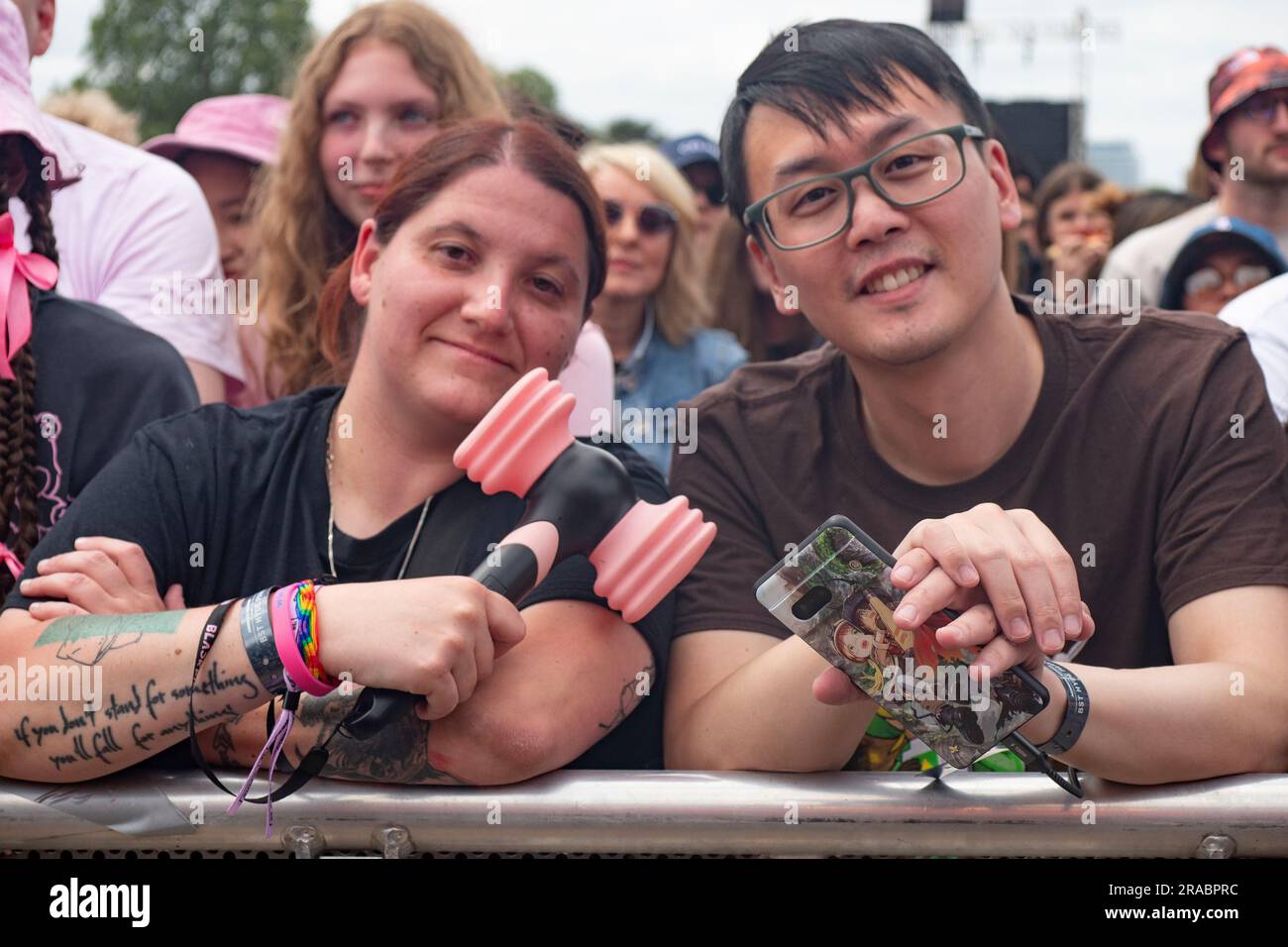 2nd July 2023 London UK BLACKPINK crowd atmosphere at Day Six of ...