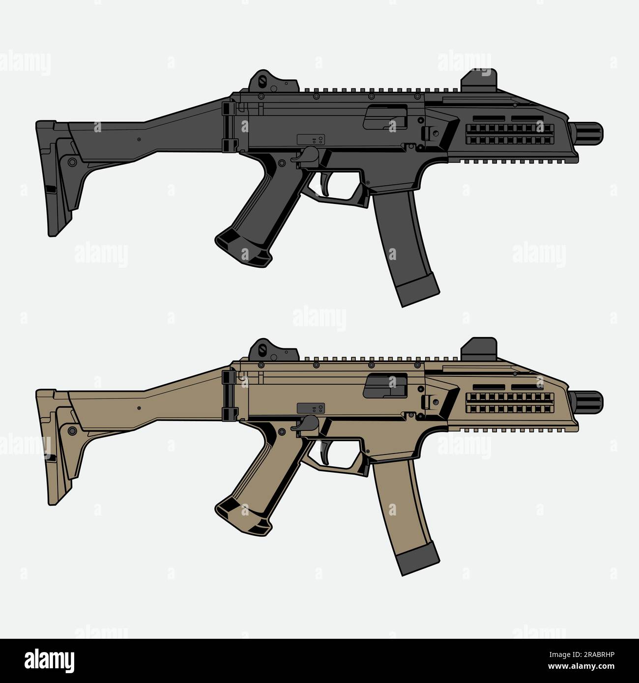 Firearm vector vectors hi-res stock photography and images - Alamy