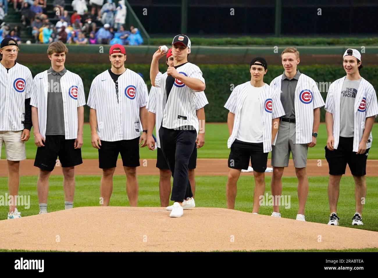 Chicago Blackhawks' No. 1 overall pick in the NHL draft Connor Bedard ...
