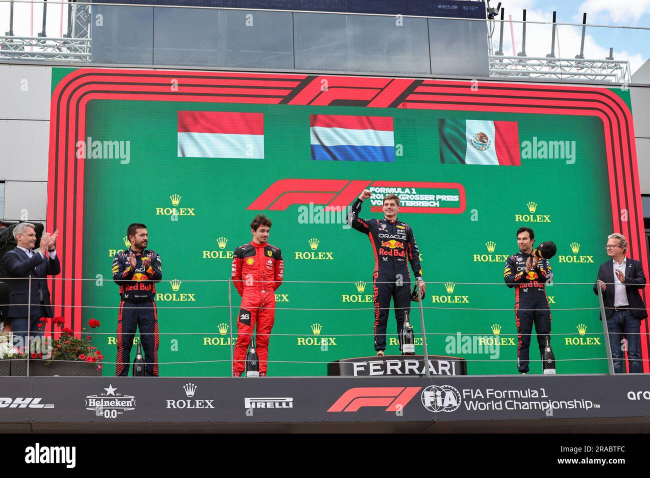 Podium Celebration during FORMULA 1 ROLEX GROSSER PREIS VON OSTERREICH ...