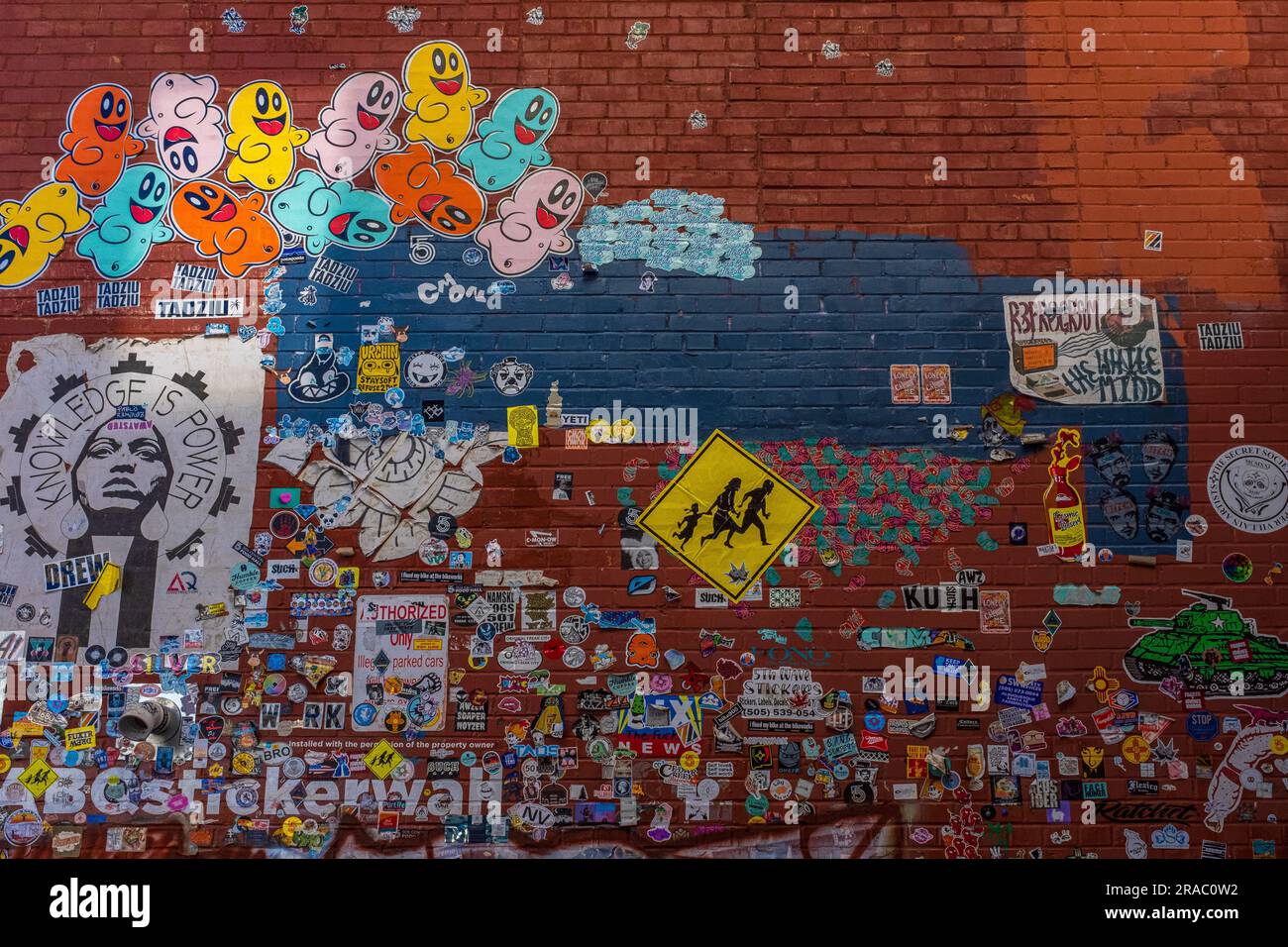 Albuquerque Sticker Wall Stock Photo - Alamy