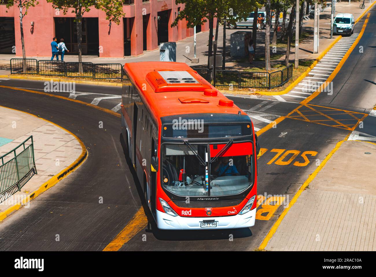 Santiago, Chile - February 28 2023: A brand new public transport ...