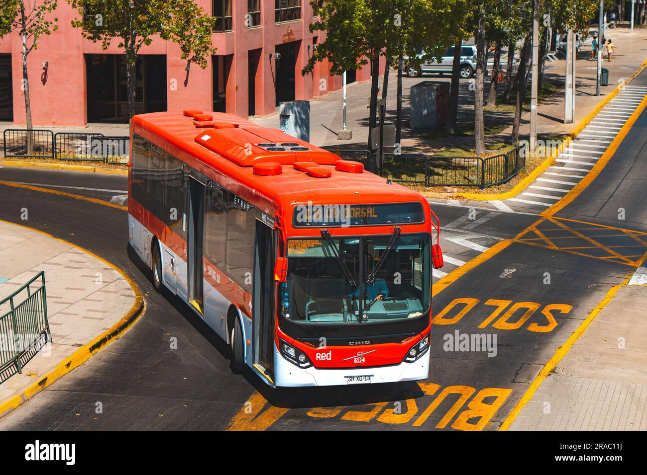 Santiago, Chile - February 28 2023: A brand new public transport ...