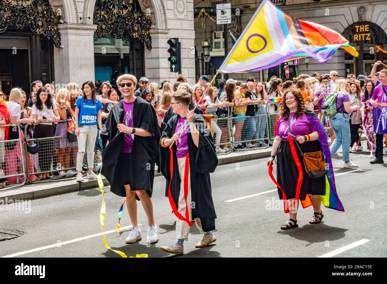 Participants in the annual London Pride event on 1st July 2023 on ...