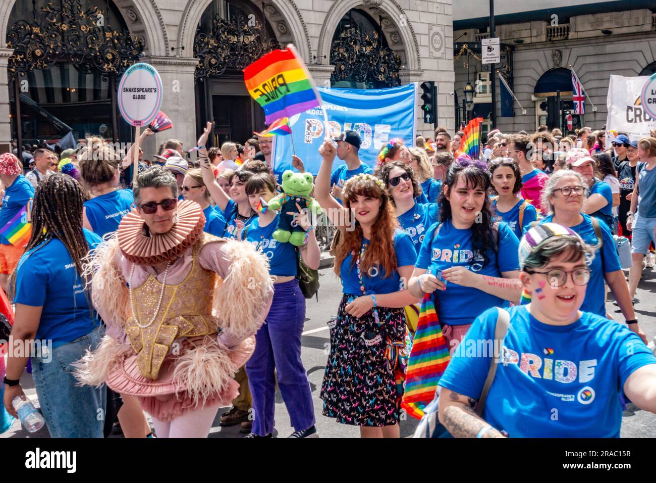 Participants representing Shakespear's Globe in the annual London Pride ...