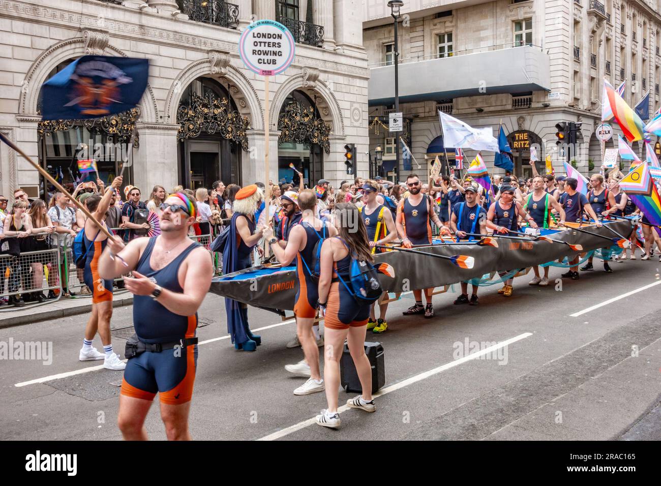 Participants representing The London Otters Rowing Club in the annual ...