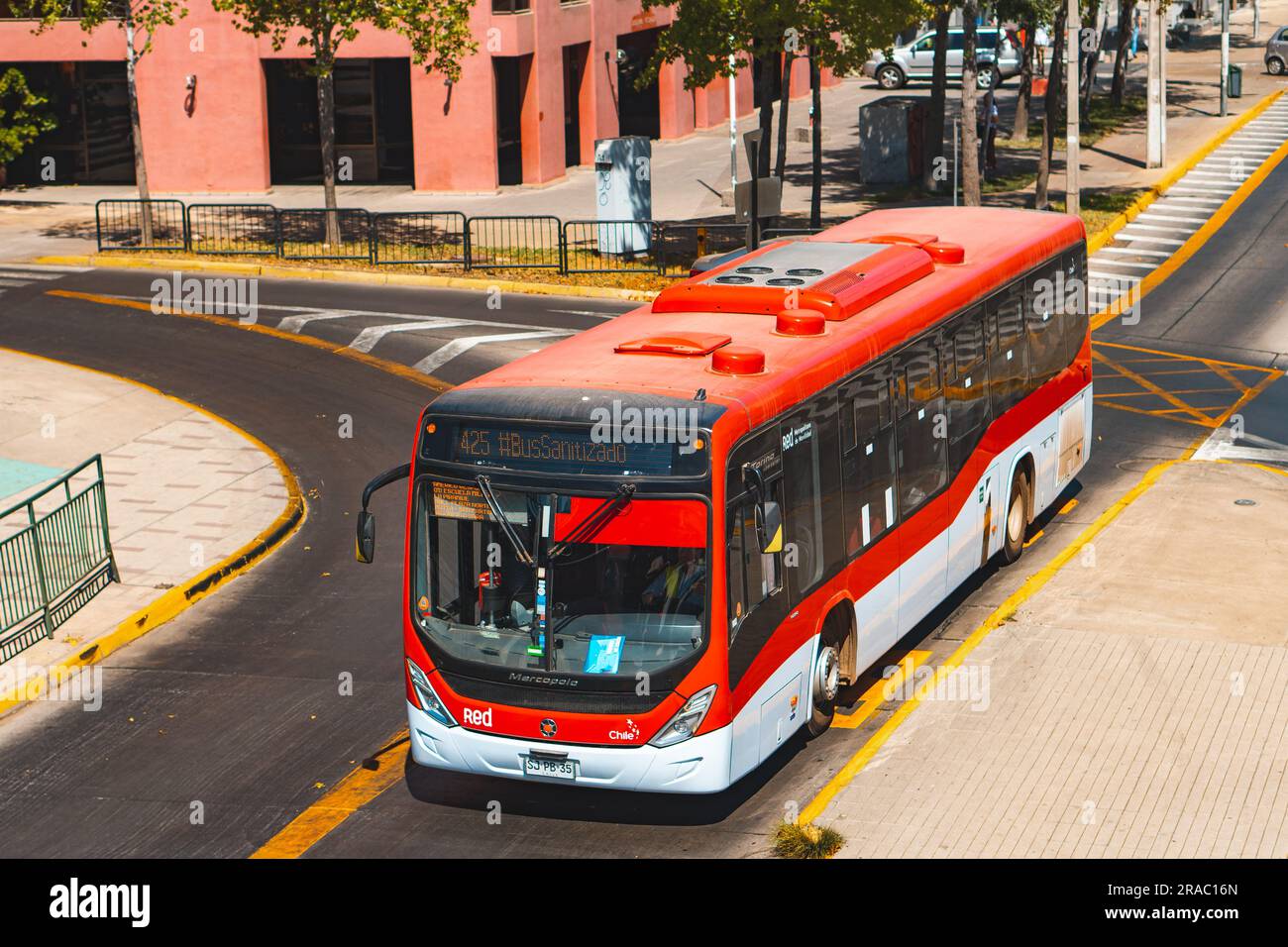 Santiago, Chile - February 28 2023: A brand new public transport ...