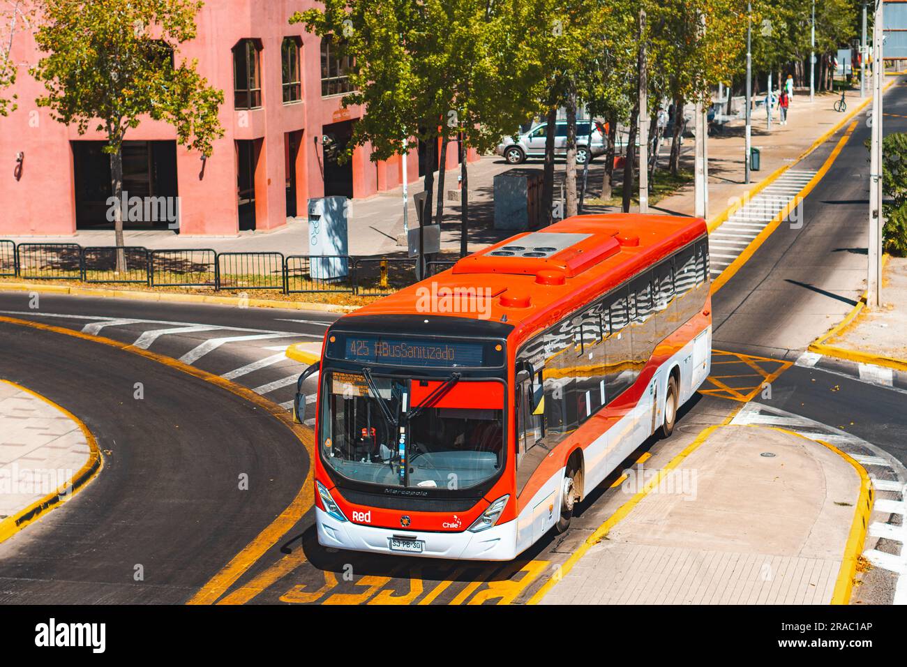 Santiago, Chile - February 28 2023: A brand new public transport ...