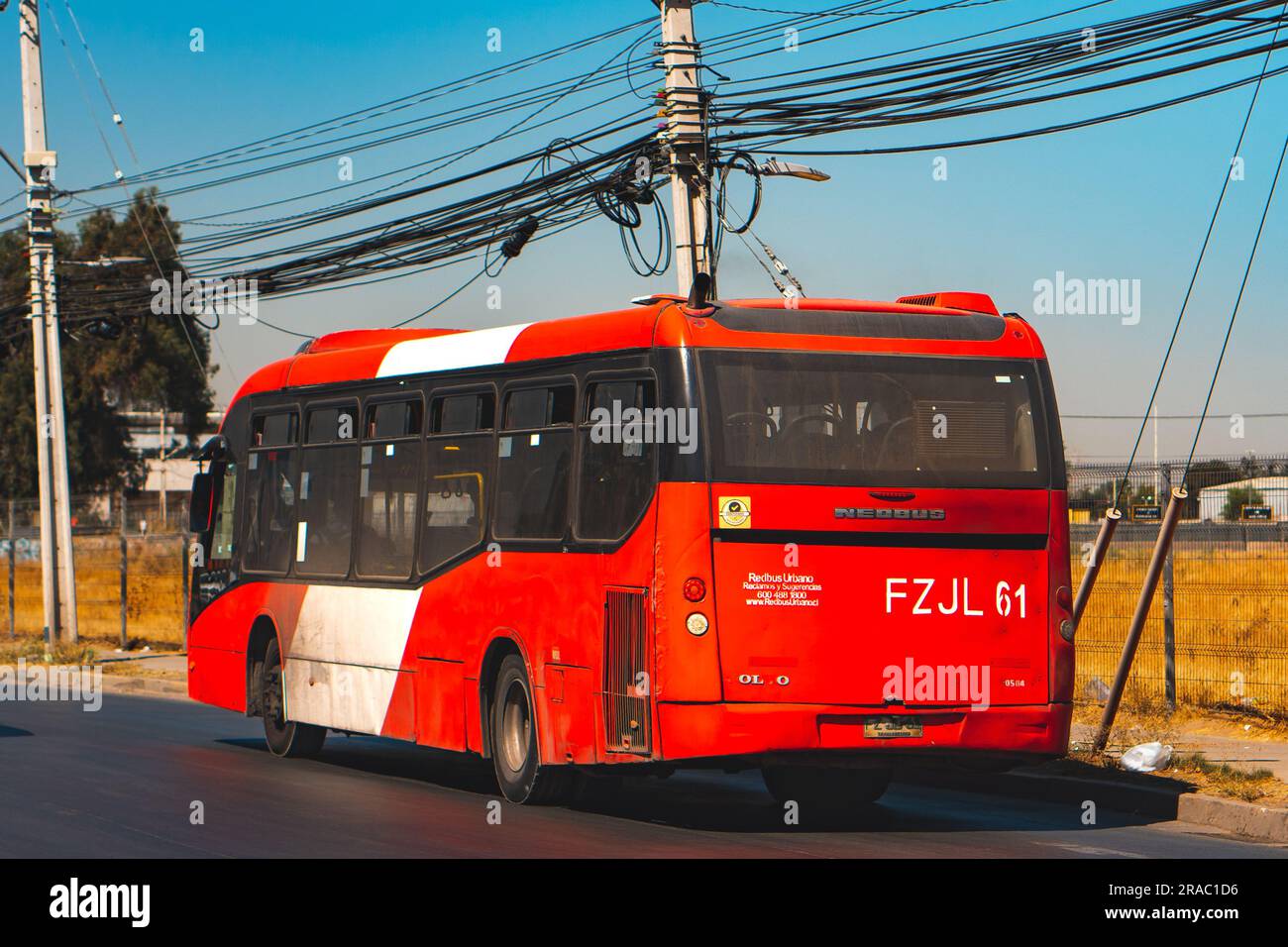 Santiago, Chile - February 28 2023: a public transport Transantiago, or ...