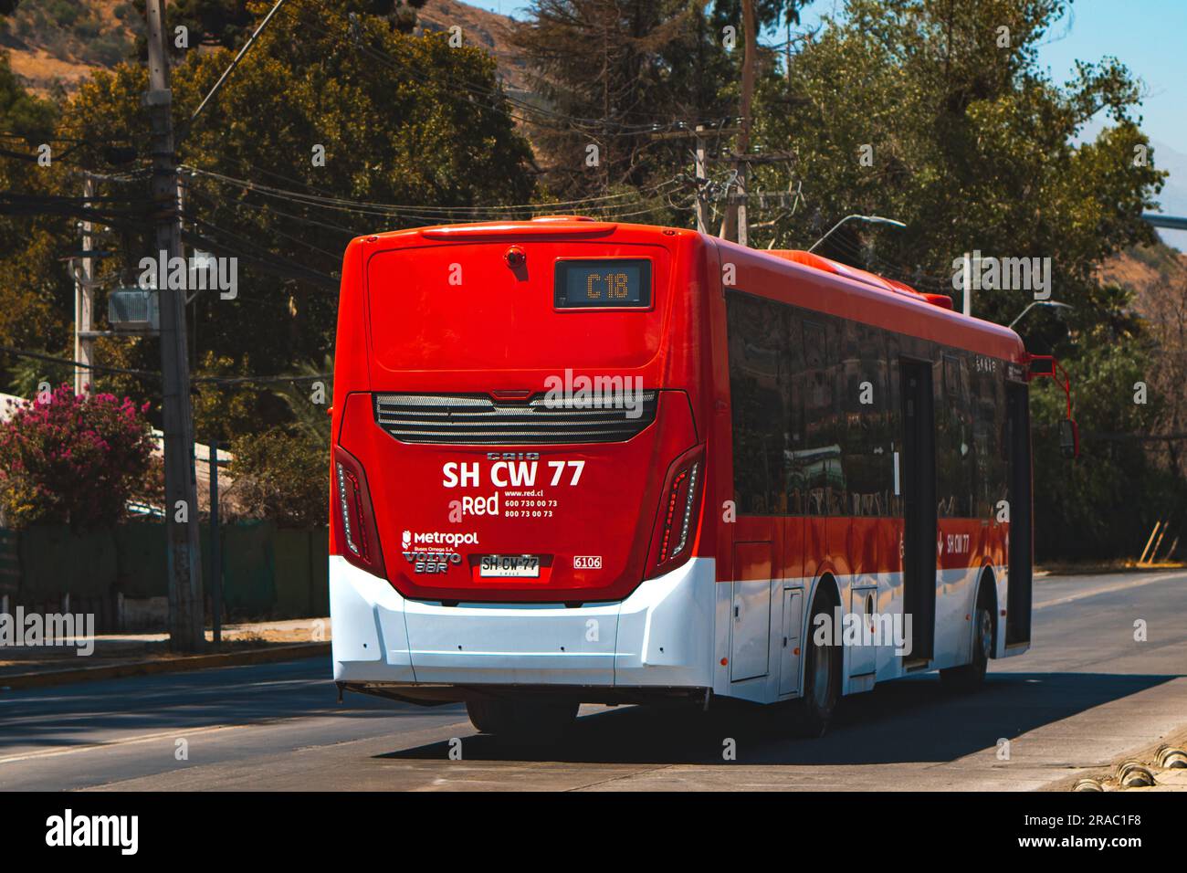 Santiago, Chile - February 28 2023: A brand new public transport ...