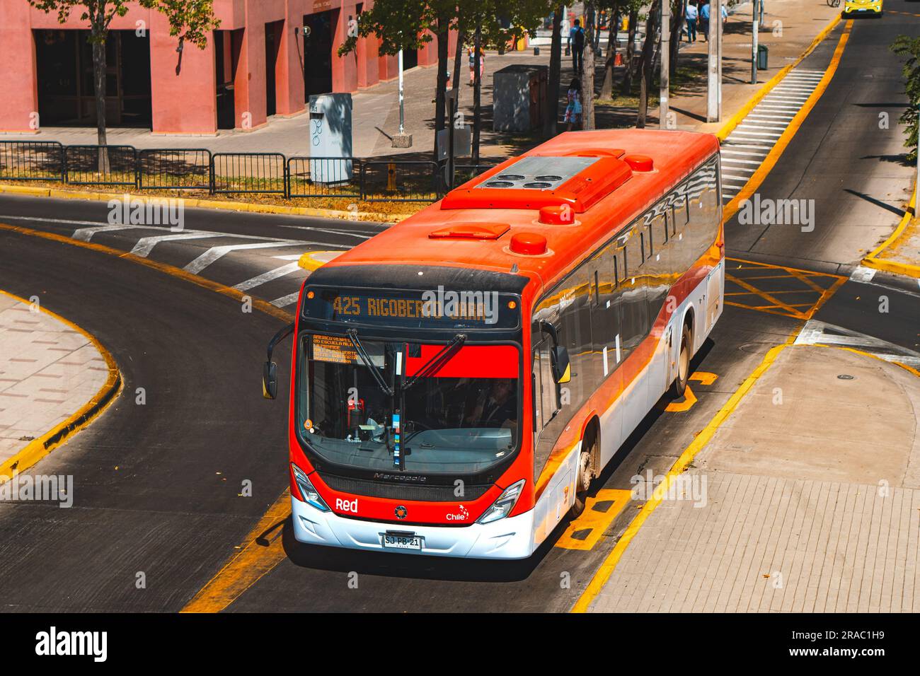 Santiago, Chile - February 28 2023: A brand new public transport ...
