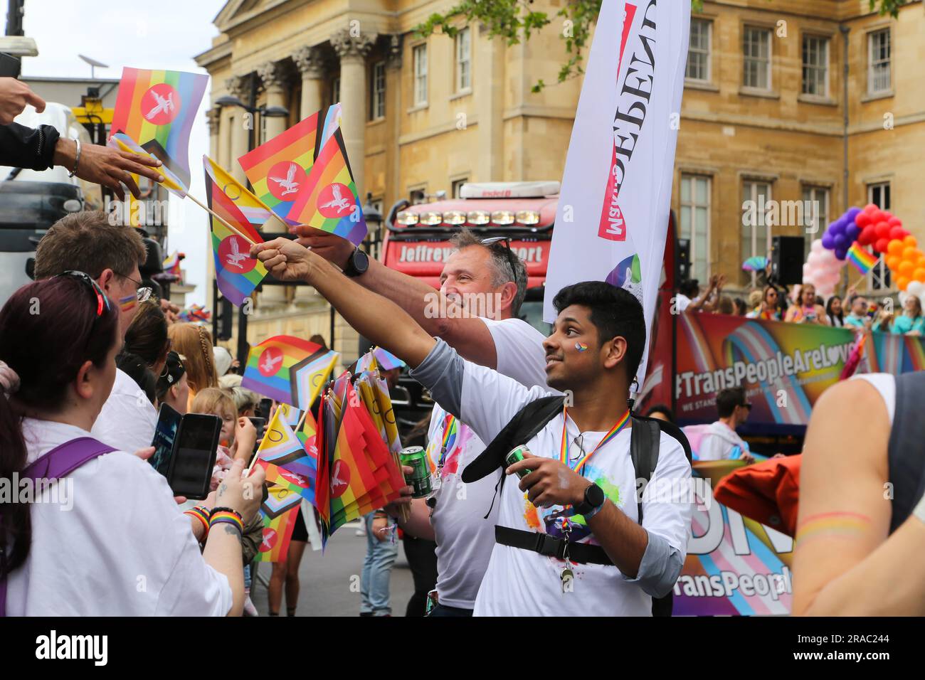 The Independent marching in Pride In London Parade- July 1st 2023 Stock ...