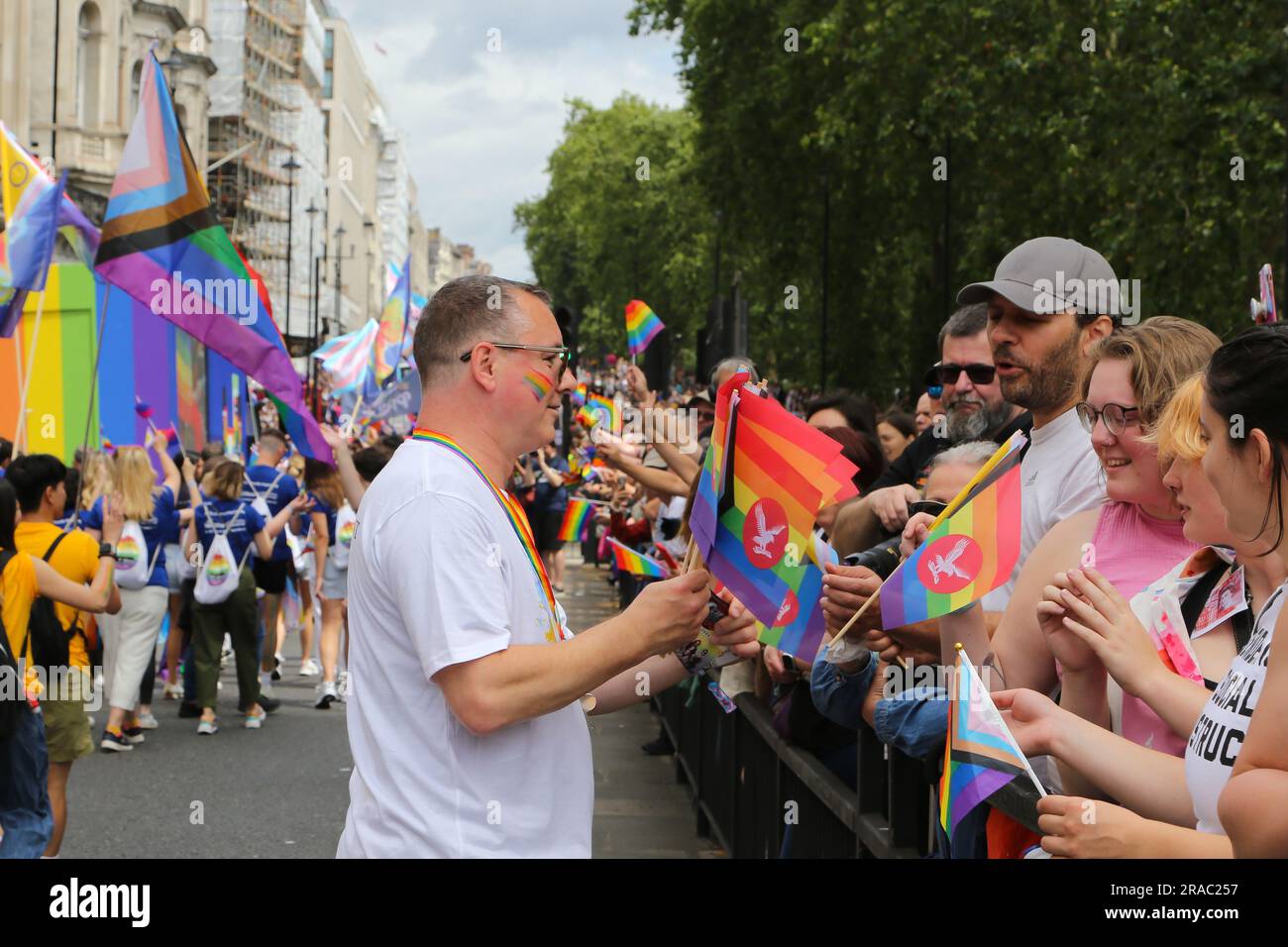 The Independent marching in Pride In London Parade- July 1st 2023 Stock ...