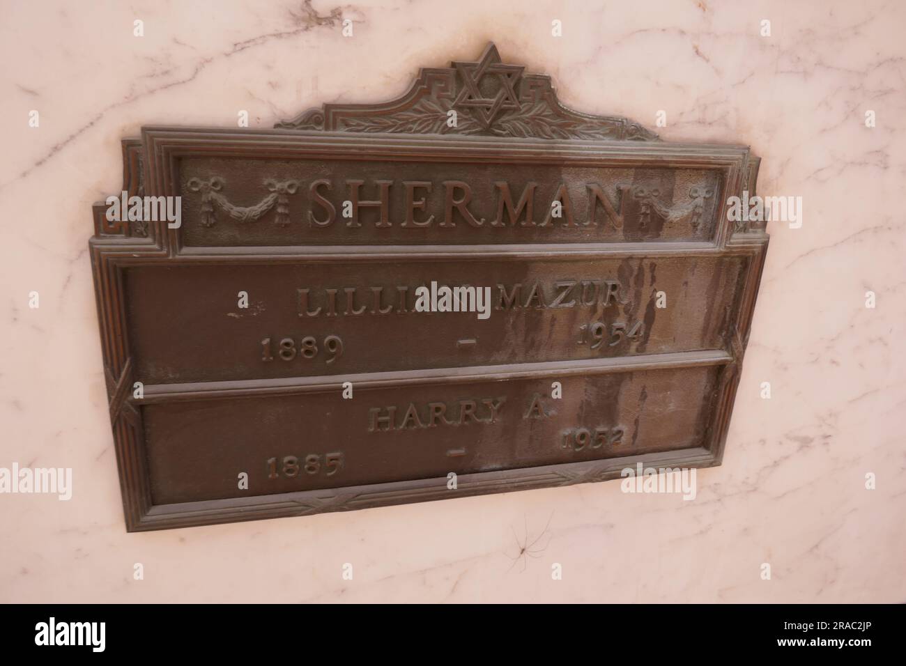 Los Angeles, California, USA 2nd July 2023 Producer Harry ÔPopÕ Sherman Grave in New Beth Olam ...
