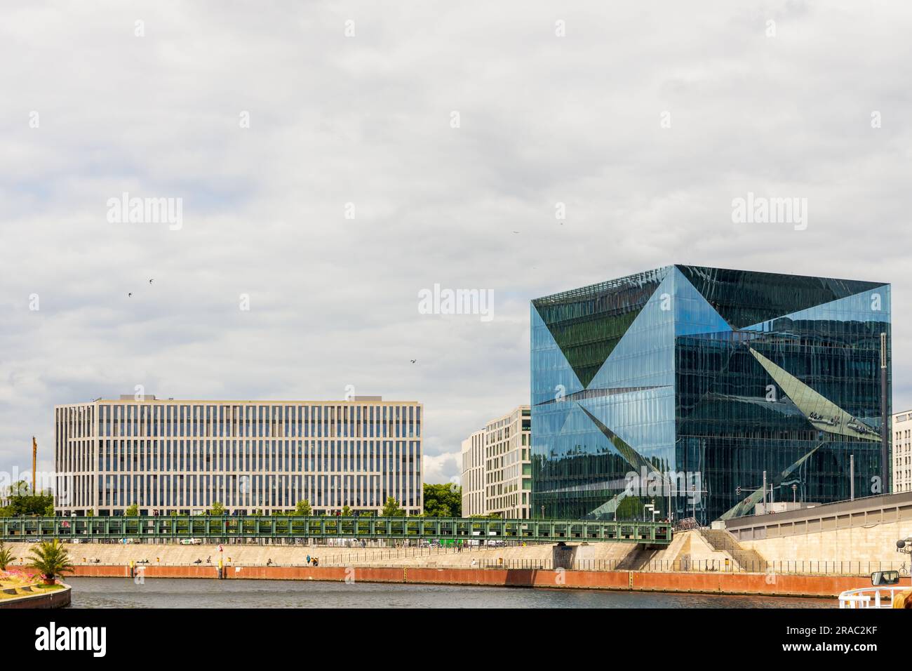 Berlin, Germany. The Cube, a modern glass-clad, energy-efficient office ...