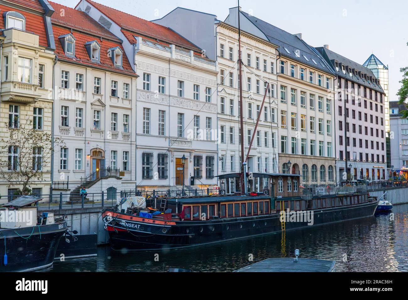 Berlin, Germany - June 2, 2023: Old discarded cargo ships on their ...