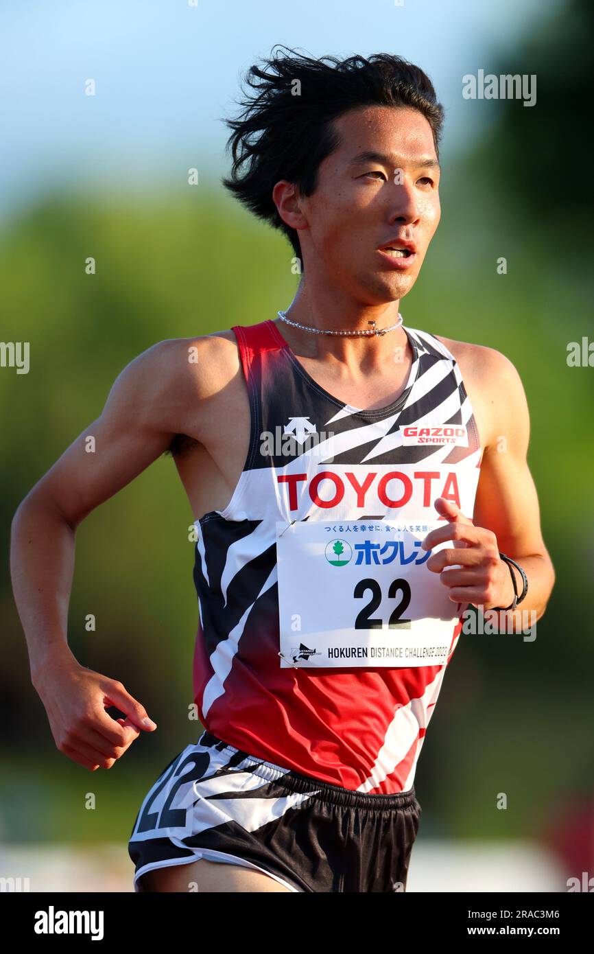 Shibetsu Men's 5000m at Shibetsu City Athletic Stadium, Hokkaido, Japan. 1st July, 2023. Tomoki ...