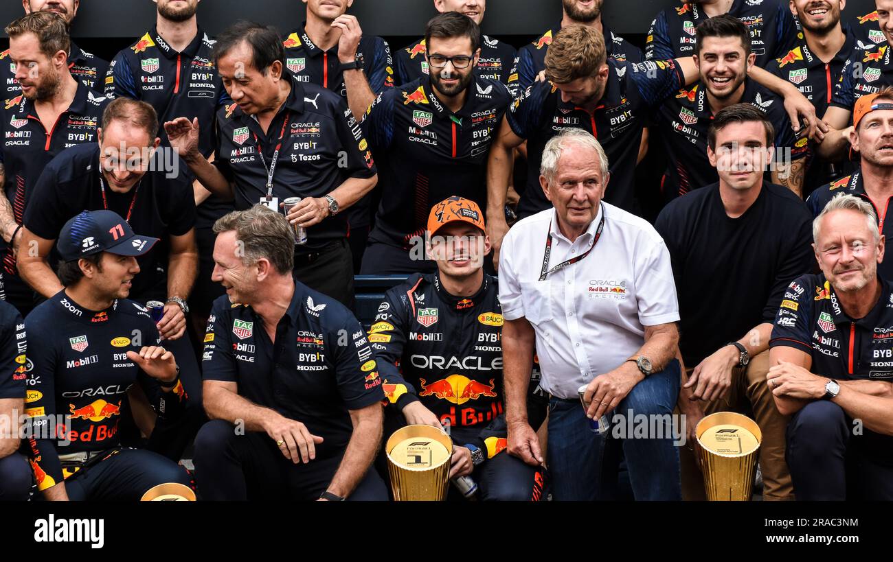 SPIELBERG, AUSTRIA, 2 JULY 2023: Second row: (L-R) Oliver MINTZLAFF ...